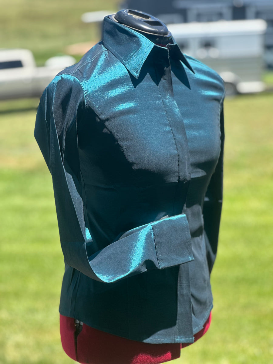 Taffeta Show Shirt - Shiney Ocean Blue (#13) – Picture Perfect Show Pads