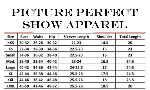 SIZE CHART – Picture Perfect Show Pads